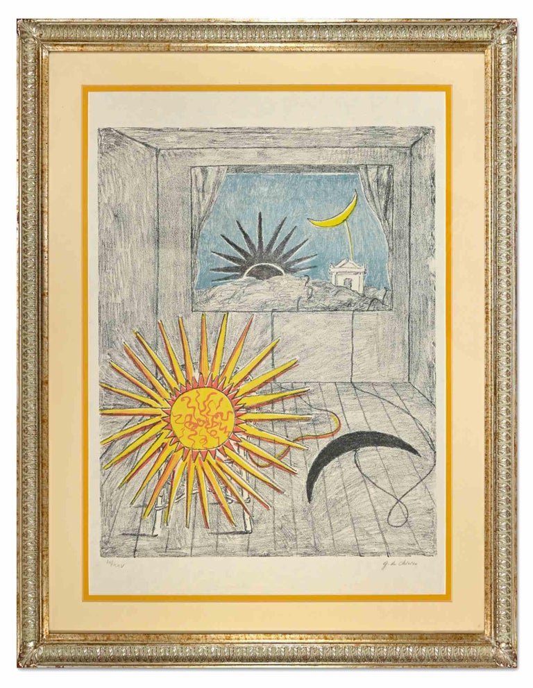 Giorgio De Chirico - The Sun and the Moon in a Room - Lithograph by ...