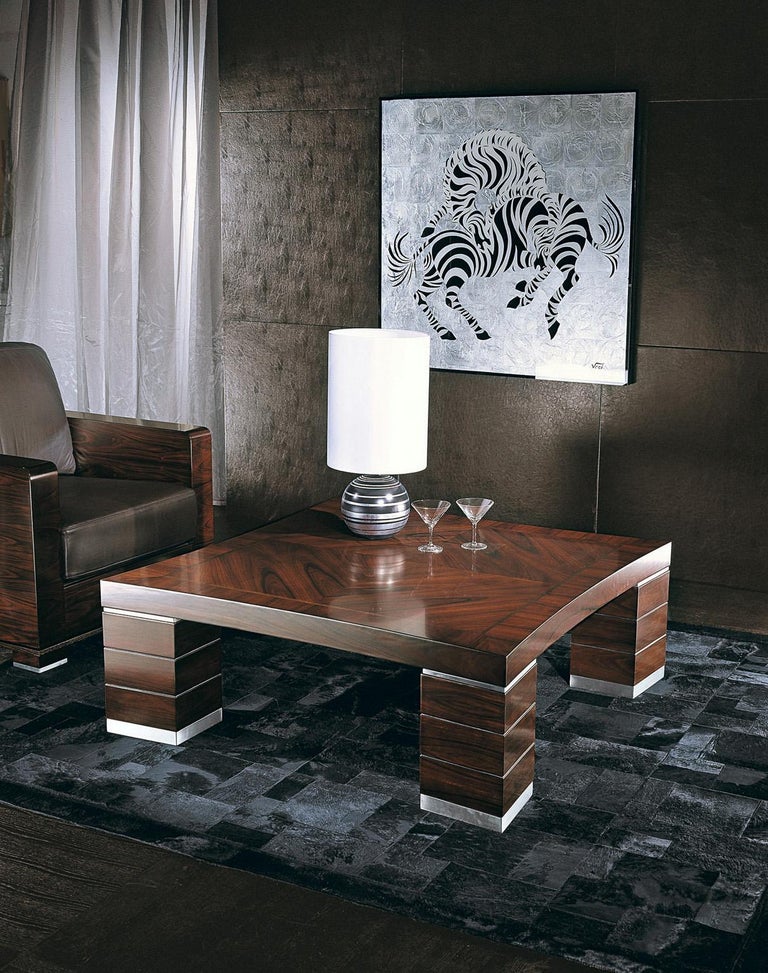 Giorgio Italian Paradiso Sofa Brazilian Rosewood Satin Finish Wood ...