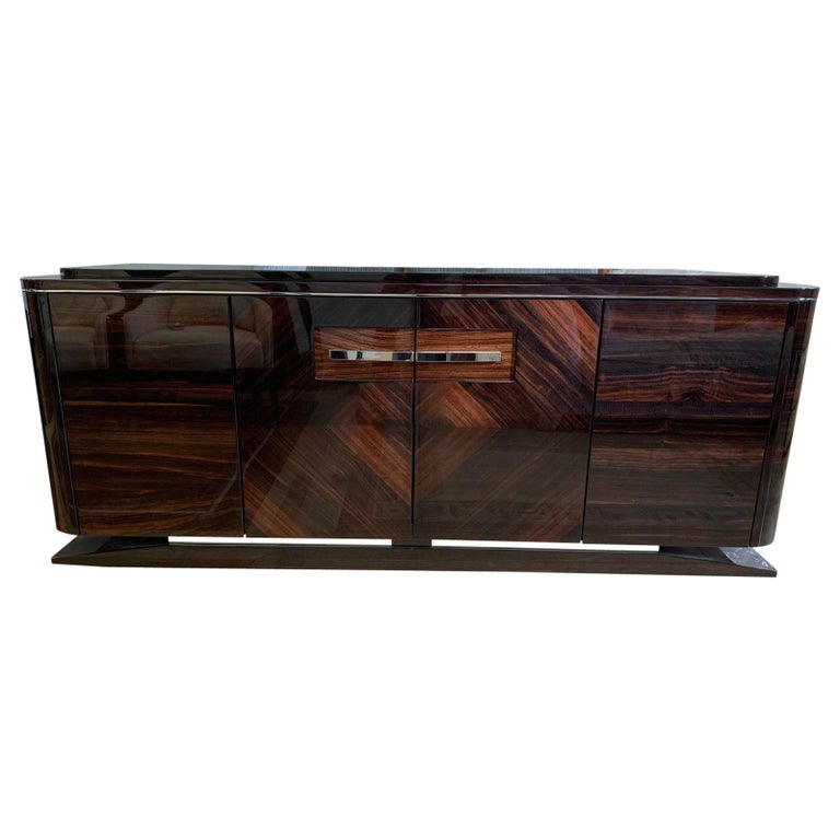 Giorgio Luna Collection Ebony Macassar and Zebra Veneer Wood Buffet For ...