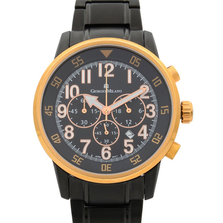 Giorgio Milano Stainless Steel Chronograph Men's Quartz Watch GM854RGL ...