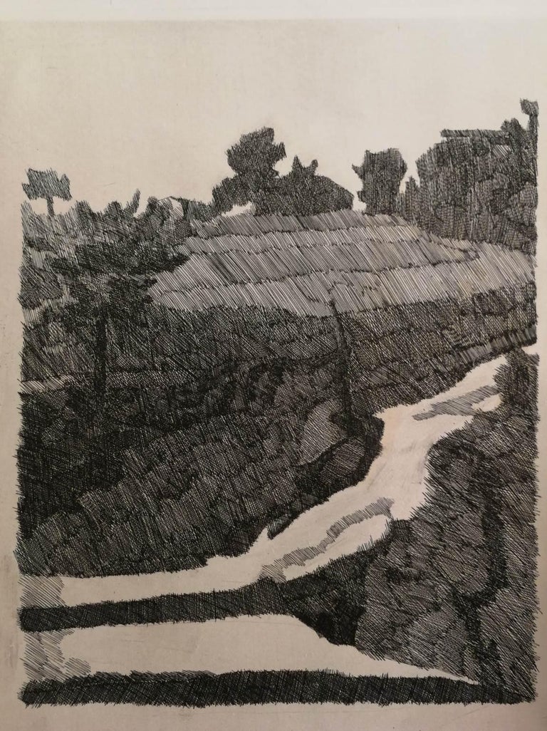 Giorgio Morandi - Giorgio Morandi, Landscape of Grizzana, 1932, Ink on ...