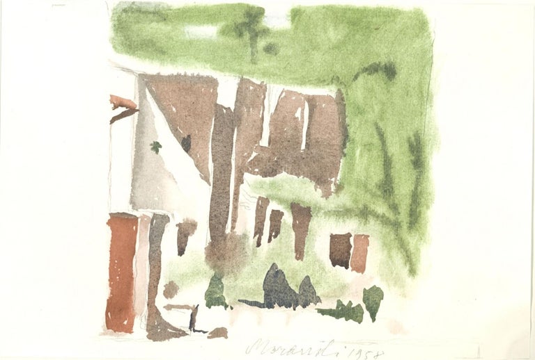Giorgio Morandi - Green Landscape - Vintage Offset Print after Giorgio ...
