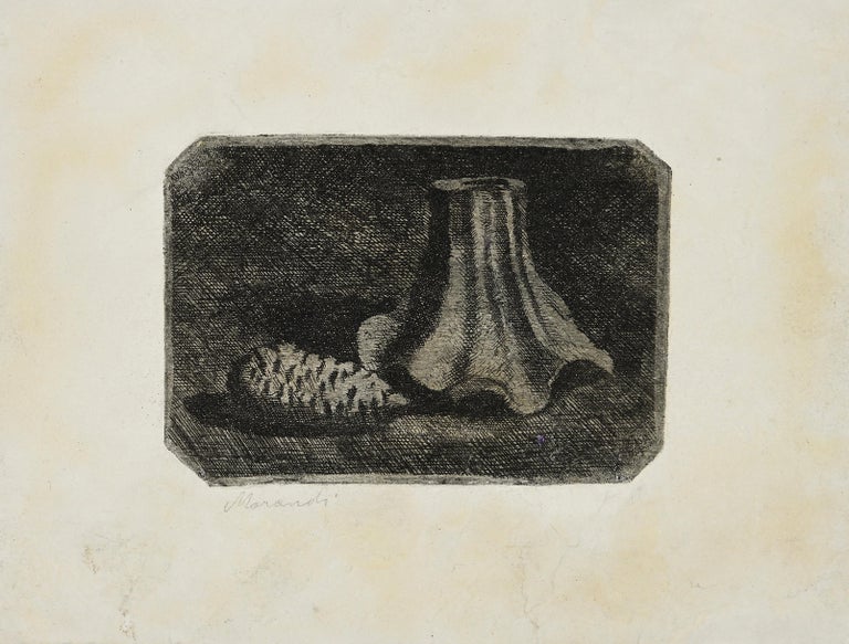 Giorgio Morandi - Natura morta con pigna e frammento di vaso - Giorgio ...