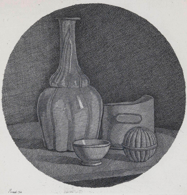 Giorgio Morandi - Still Life with Bottle and Three Objects- Original ...