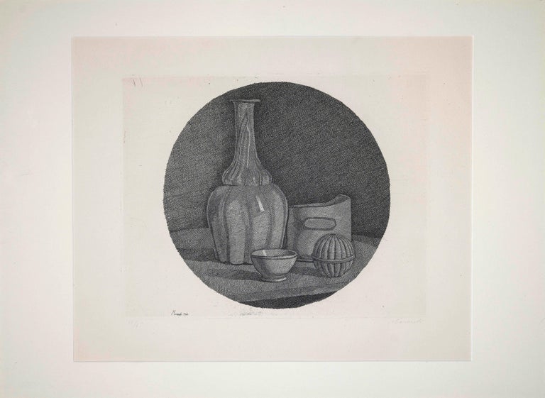 Giorgio Morandi - Still Life with Bottle and Three Objects- Original ...