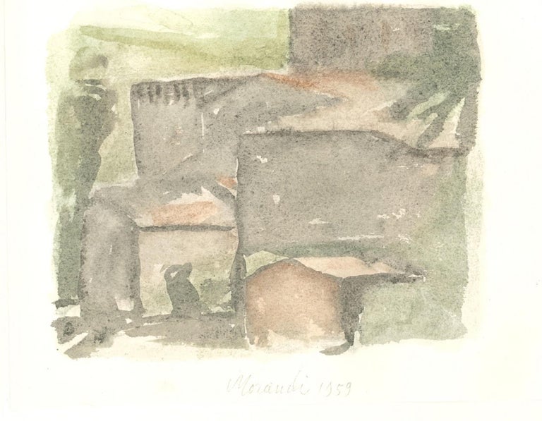 Giorgio Morandi - The Old Village - Vintage Offset Print after Giorgio ...