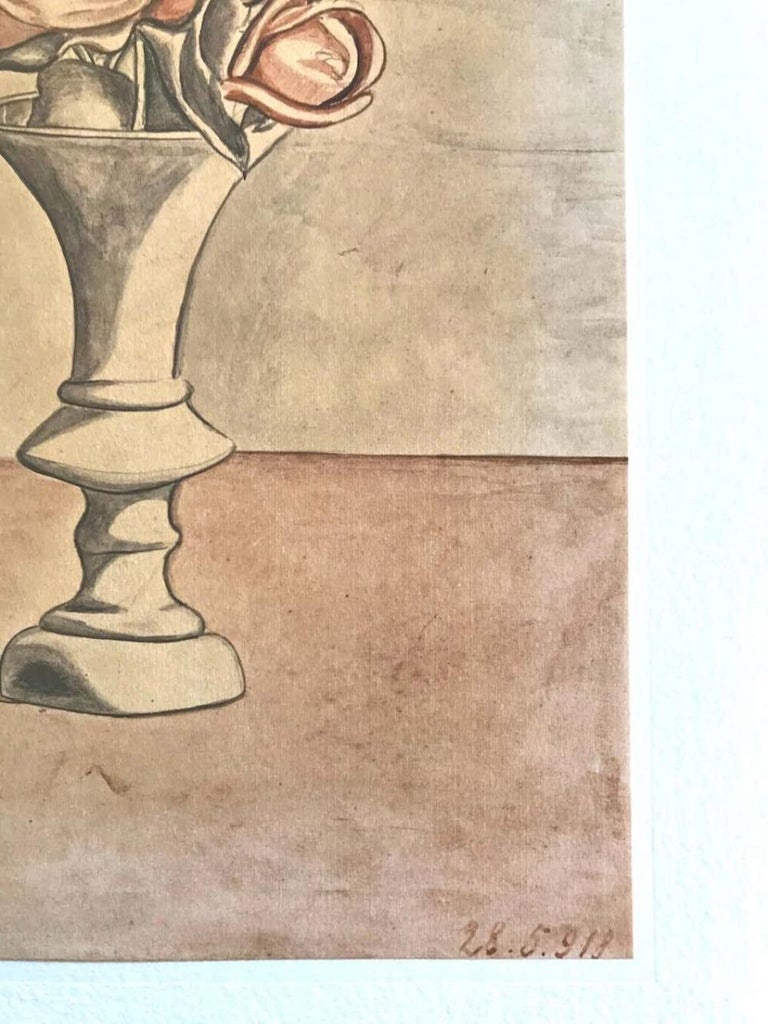 Giorgio Morandi - Vase with Flowers - Vintage Offset Print after ...