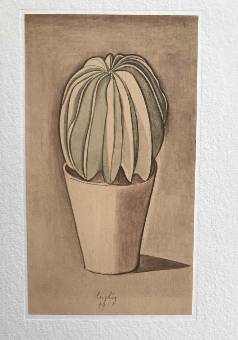 Giorgio Morandi - Vase with Plant - Vintage Offset Print after Giorgio ...