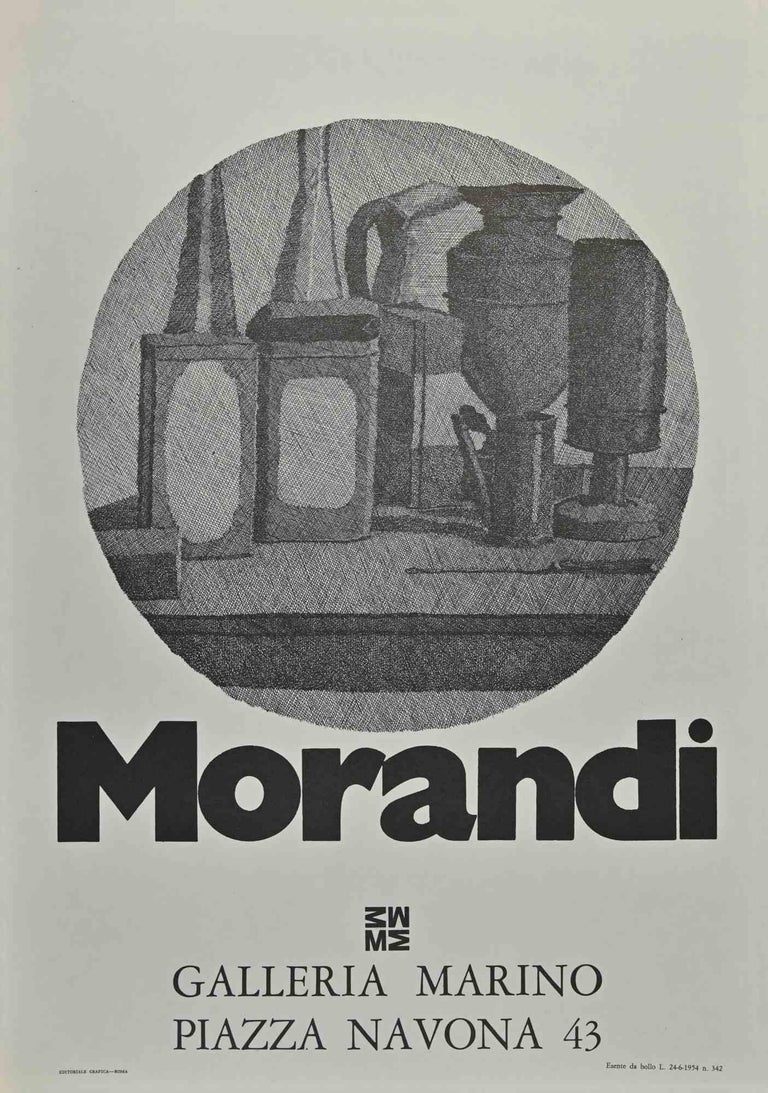 Vintage Exhibition Poster Morandi - Offset Print - 1975 For Sale at 1stDibs