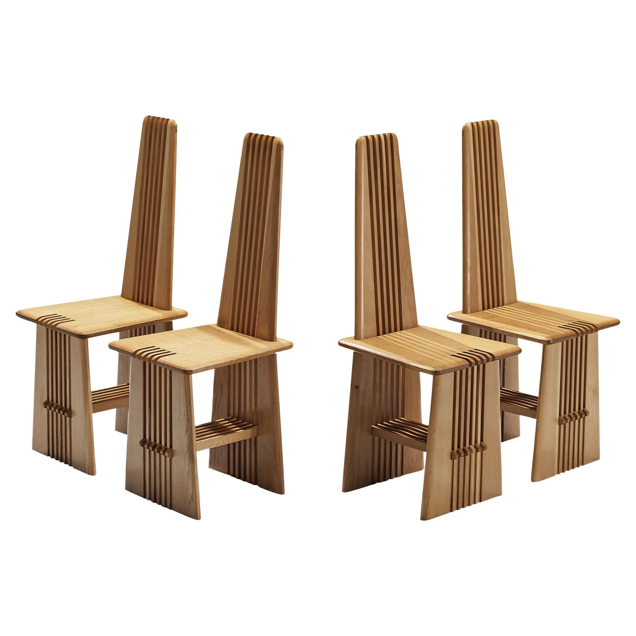 Giorgio Vignali and Renato Pederiva Set of Four 'Pentagramma' Dining ...