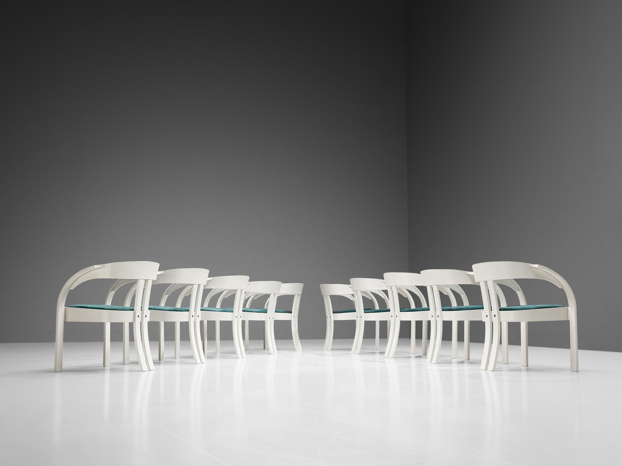Giovanni Battista Bassi for Poltronova Set of Ten 'Elisa' Armchairs For ...