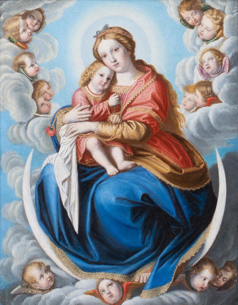 Celestial Madonna and Child, 17th Century For Sale at 1stDibs