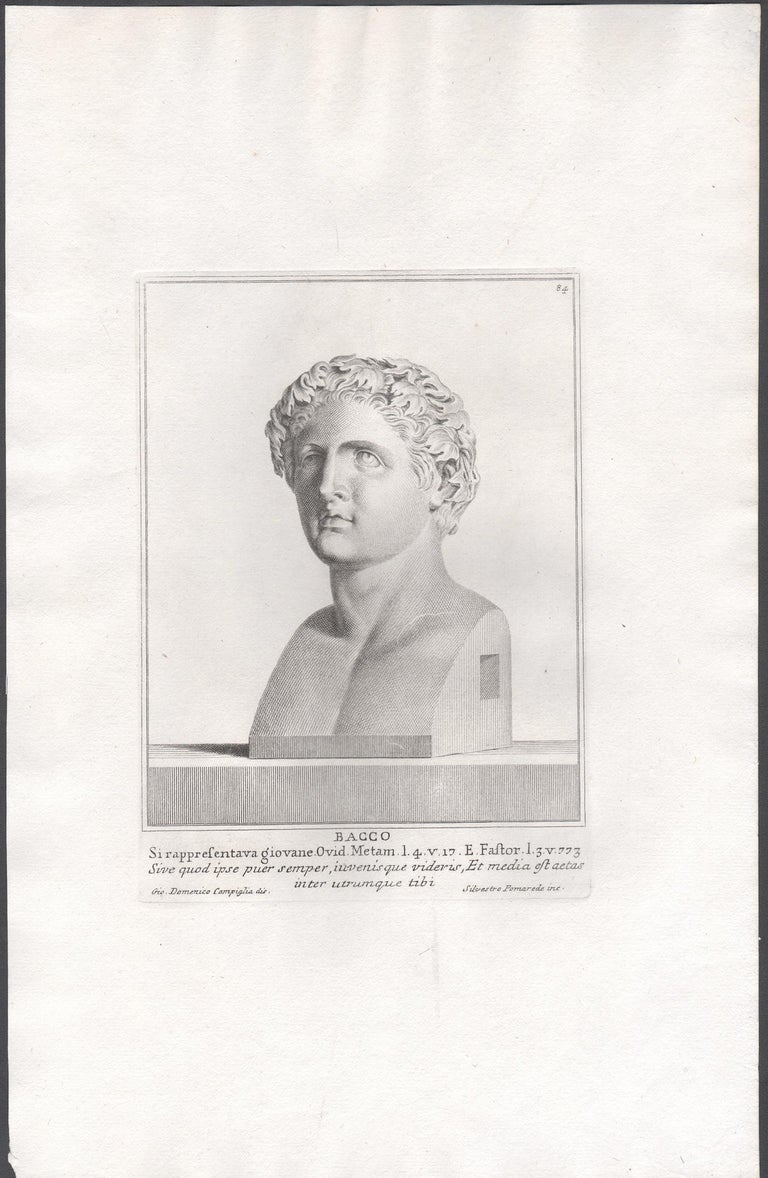 Bacchus Ancient Roman Bust C18th Grand Tour Classical Antique