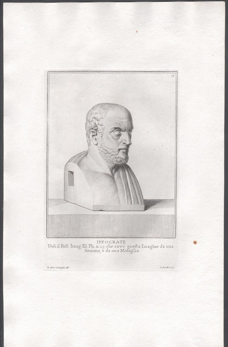 Hippocrates, Ancient Greek, C18th Grand Tour Classical antique ...
