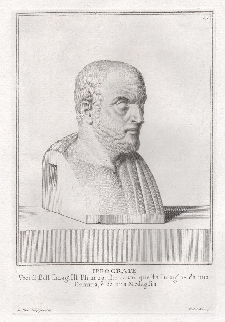Hippocrates, Ancient Greek, C18th Grand Tour Classical antique ...