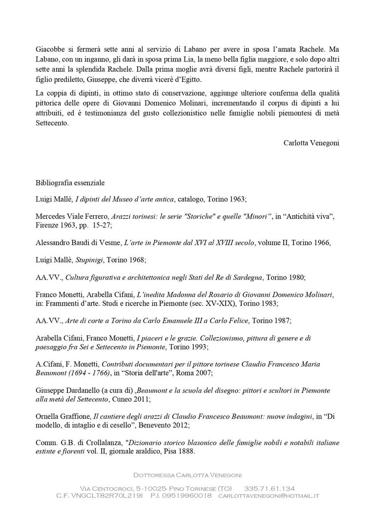 Giovanni Domenico Molinari, Italian 18th Century Oil on Canvas ...