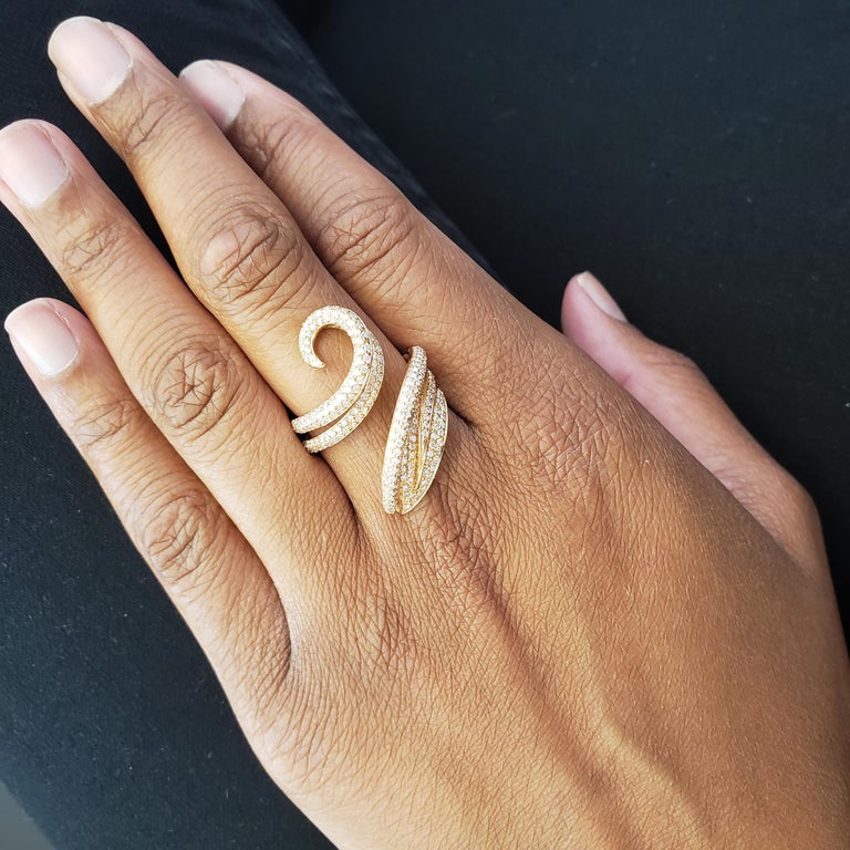 Giovanni Ferraris Rose Gold and Diamond Ring at 1stDibs