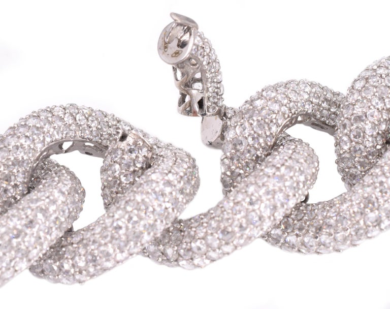 Giovane Large Link Diamond Necklace For Sale at 1stDibs