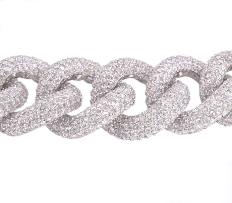 Giovane Large Link Diamond Necklace For Sale at 1stDibs