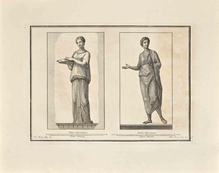 Giovanni Morghen - Ancient Roman Characters - Etching by Giovanni ...