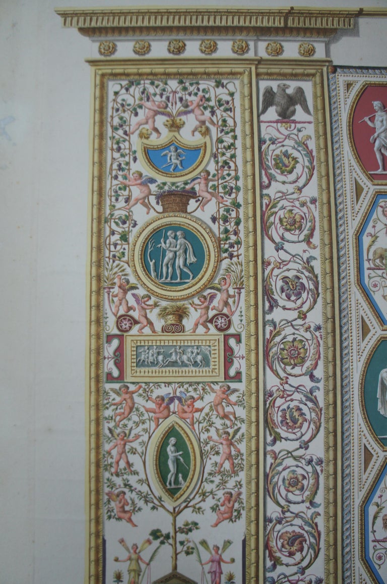 Giovanni Ottaviani Le Logge Di Raffaello Hand Colored Engraving For ...