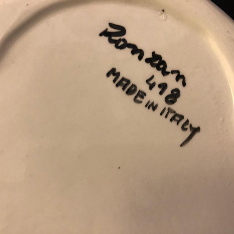 Giovanni Ronzan Italian Polychrome Ceramic Statue of a Young Lady ...