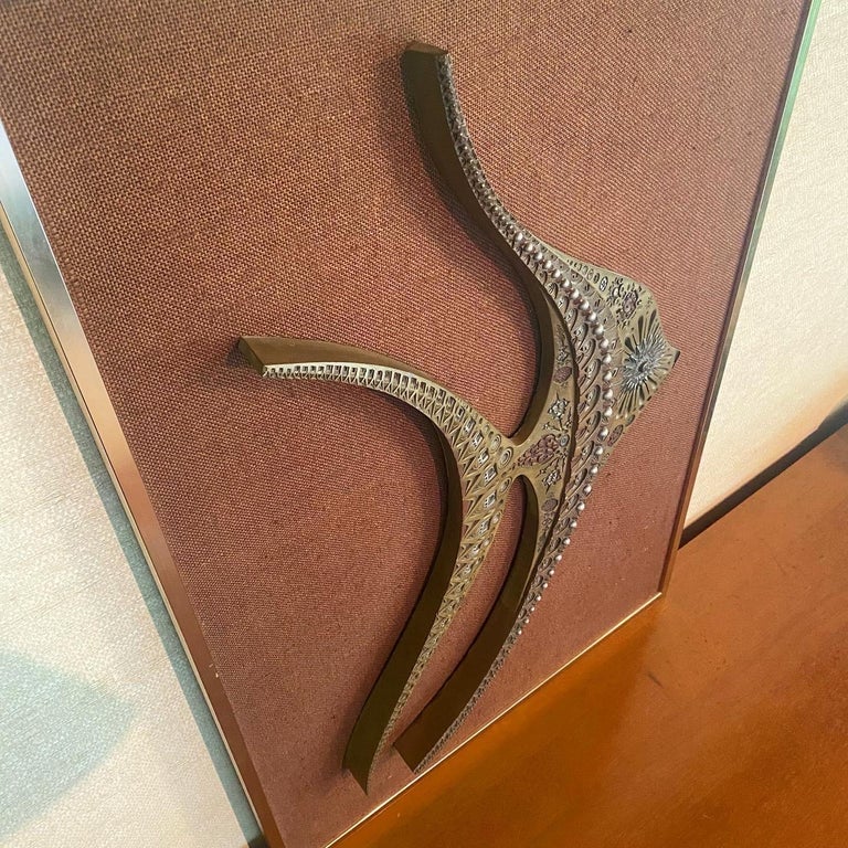 Giovanni Schoeman Signed Cold-Cast Bronze Angel Fish Wall Hanging ...