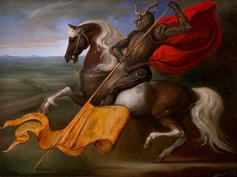 Giovanni Tommasi Ferroni - L' Abbatimento della Bandiera Oil Painting ...