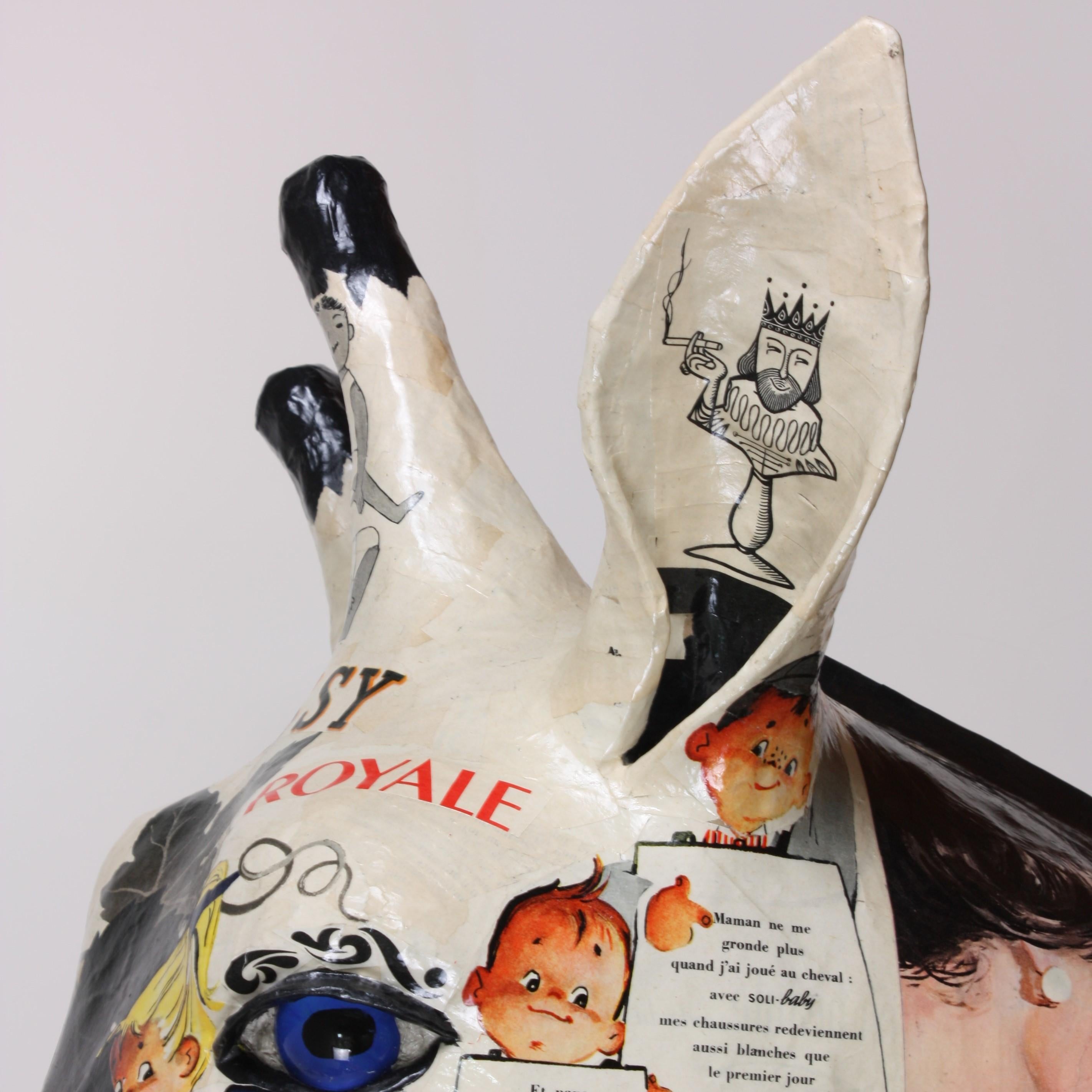 Giraffe Trophy at 1stDibs | giraffe paper mache head, paper mache ...