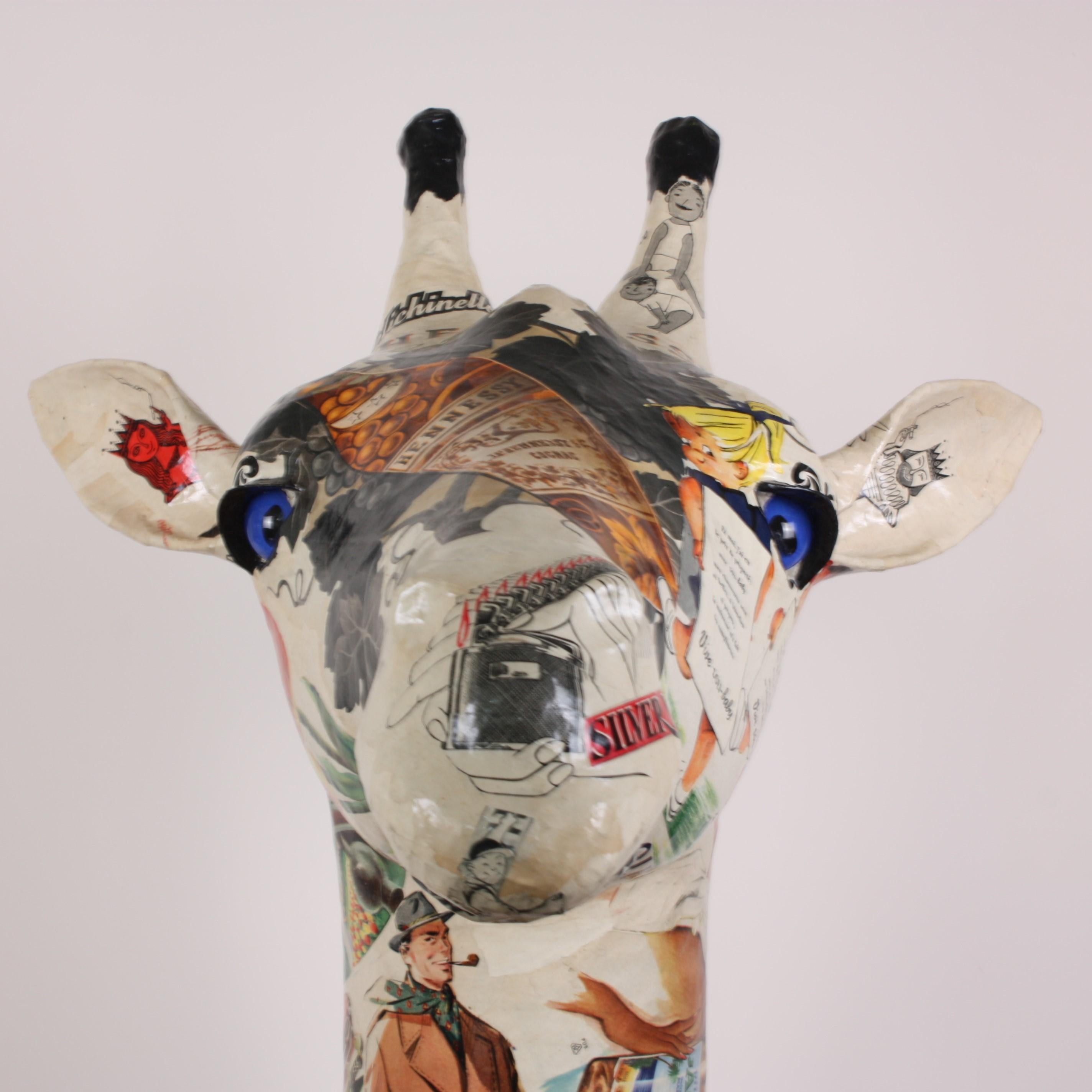 Giraffe Trophy at 1stDibs | giraffe paper mache head, paper mache ...
