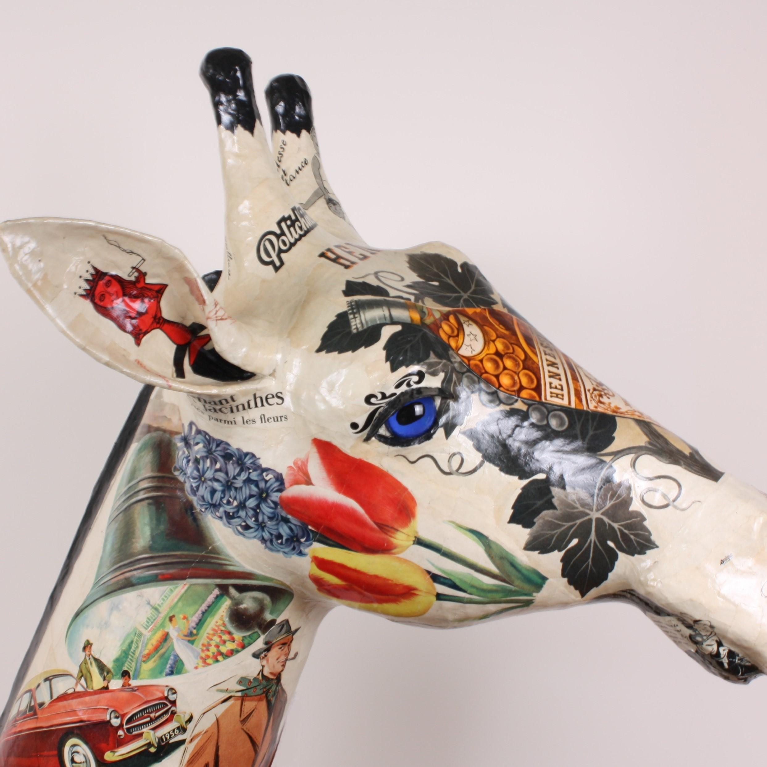 Giraffe Trophy at 1stDibs | giraffe paper mache head, paper mache ...