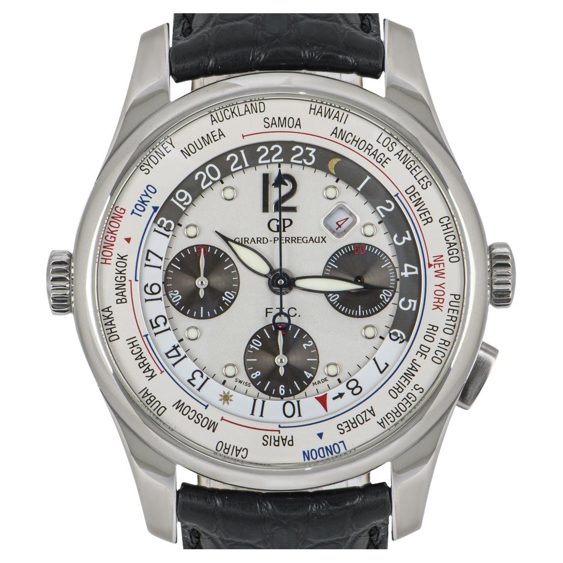 Girard Perregaux GP 90 World Time Automatic Watch 1010 For Sale at 1stDibs