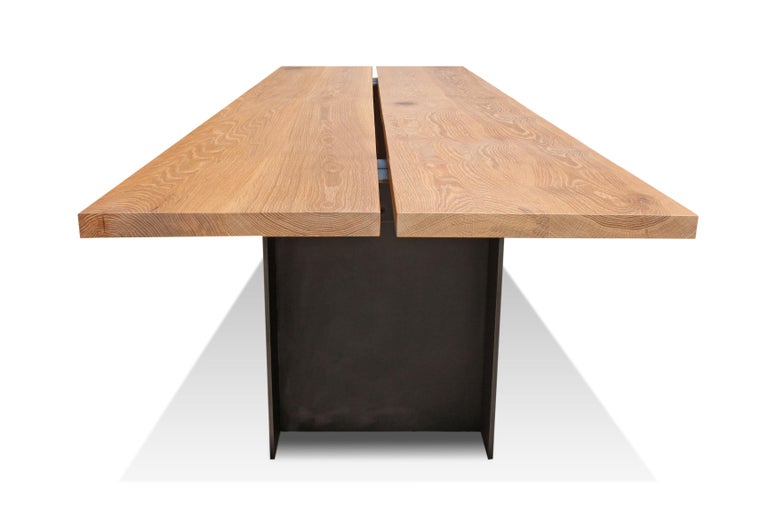 Girder Table in Cerused White Oak and Blackened Steel by Mark Jupiter ...