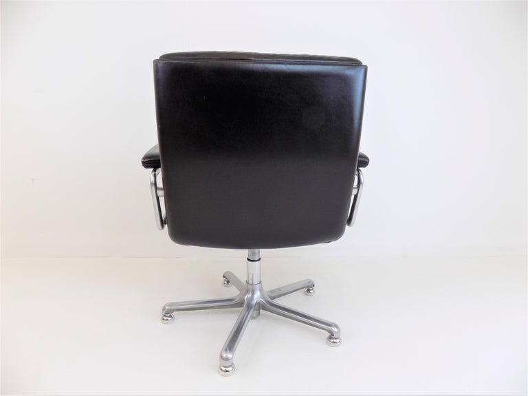 Girsberger Leather Office Chair at 1stDibs