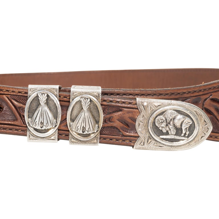 Gist Sterling Buckle on Vogt Belt For Sale at 1stDibs