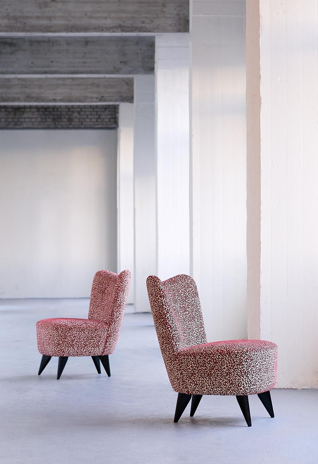 Giulia Veronesi Pair of 'Perla' Slipper Chairs, ISA Bergamo, Italy ...