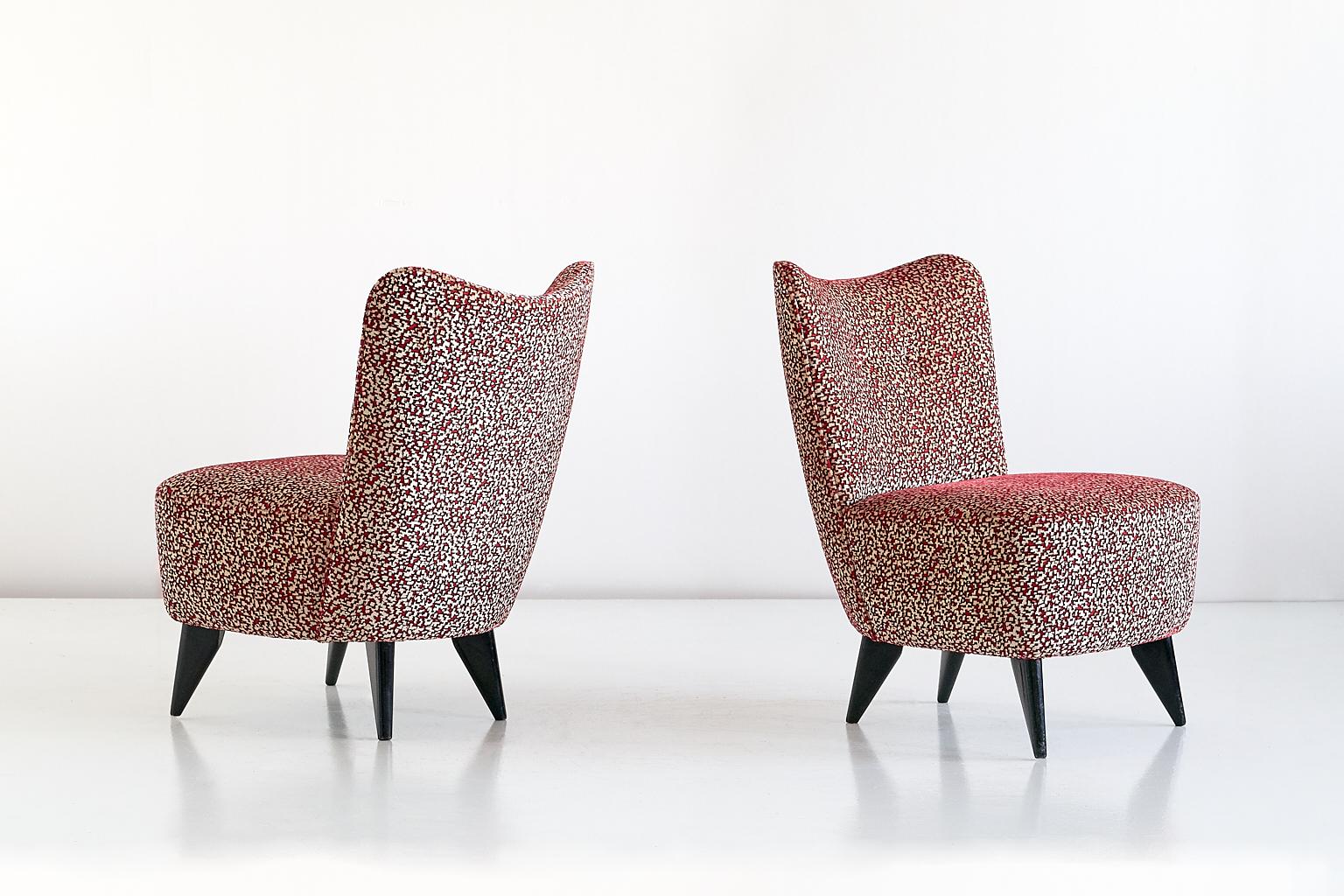 Giulia Veronesi Pair of 'Perla' Slipper Chairs, ISA Bergamo, Italy ...