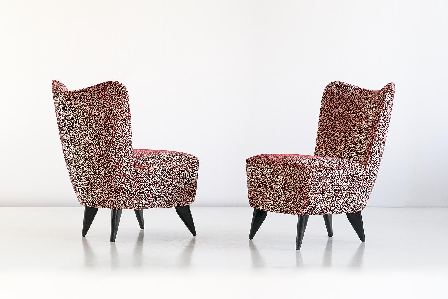Giulia Veronesi Pair of 'Perla' Slipper Chairs, ISA Bergamo, Italy ...