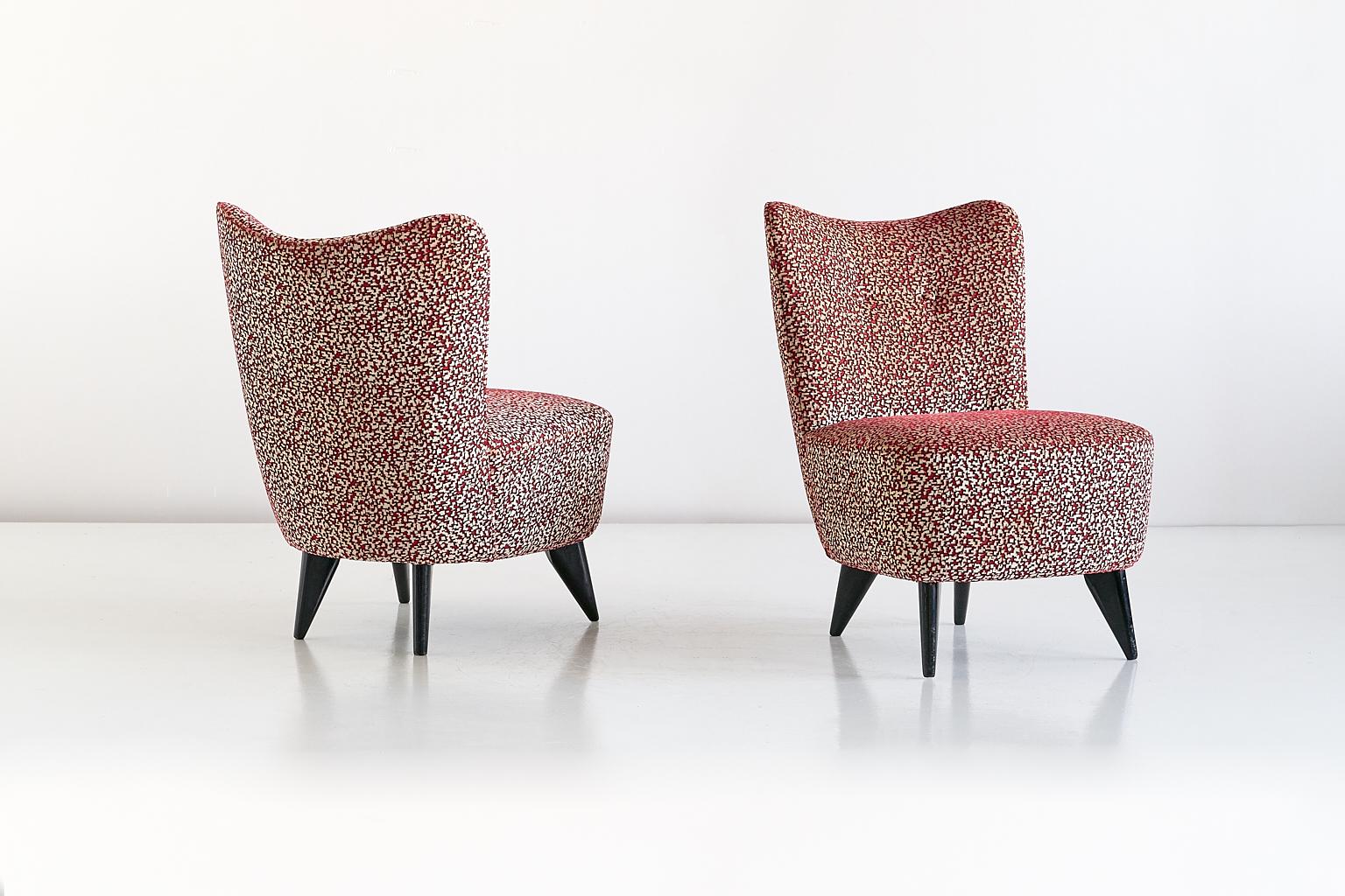 Giulia Veronesi Pair of 'Perla' Slipper Chairs, ISA Bergamo, Italy ...