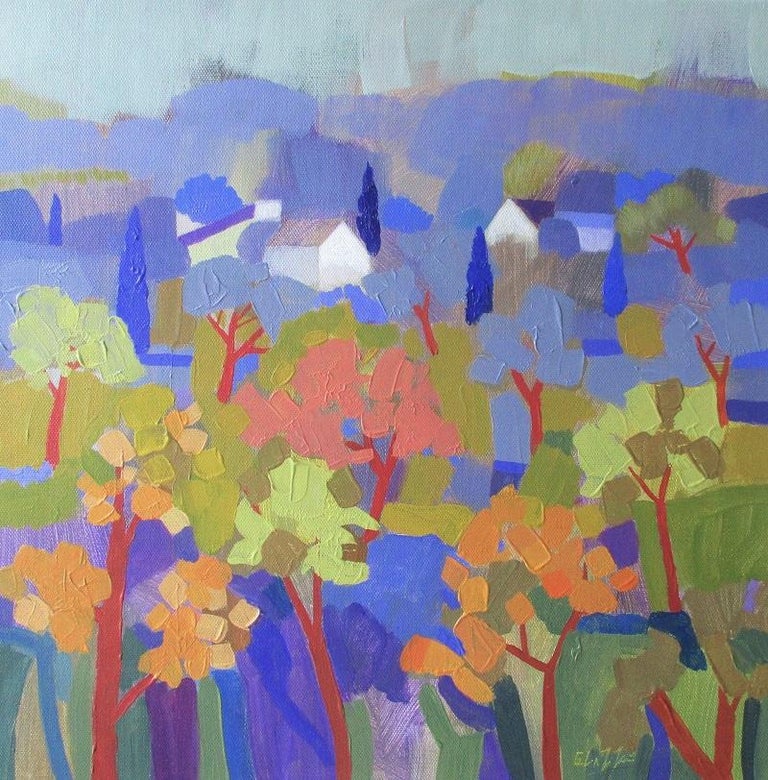 Giuliana Lazzerini - Hazy Tuscany, Italy art, abstract art, landscape ...
