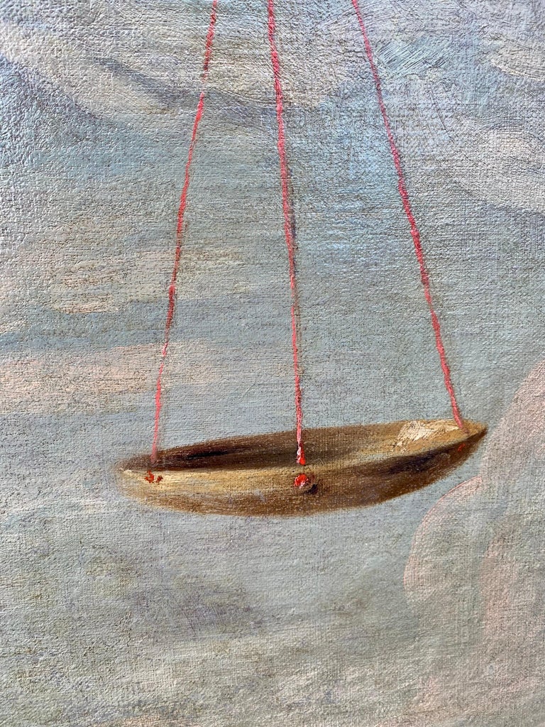 Huge 17th century Italian old master painting - Justitia - Lady Justice ...