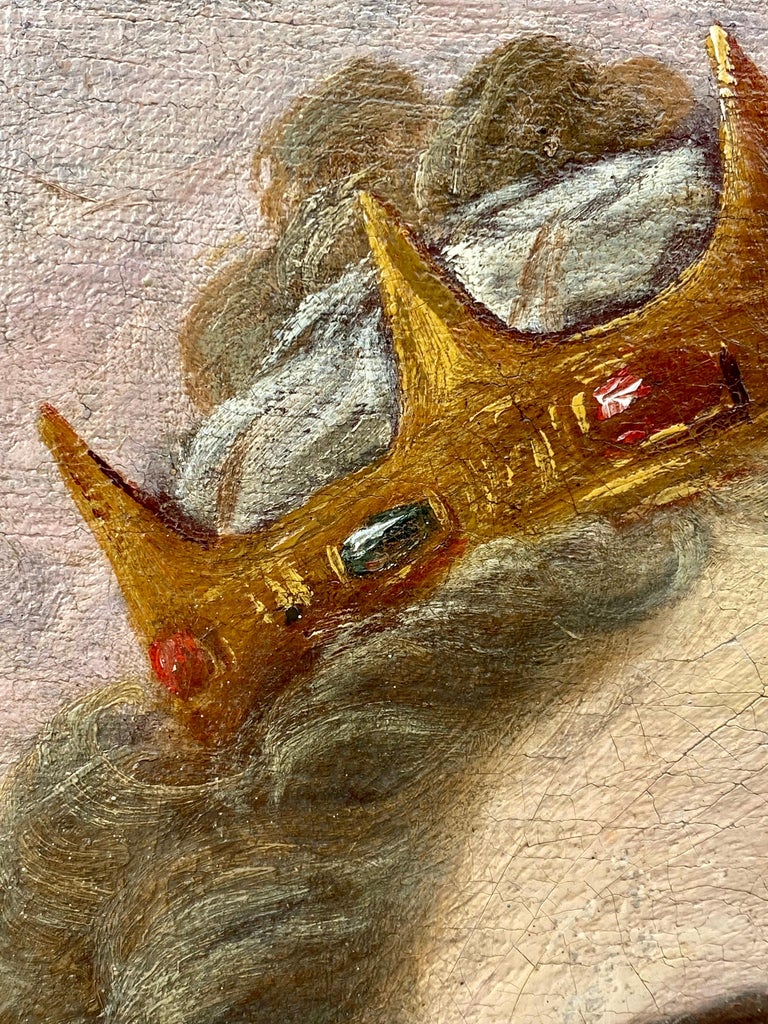 Huge 17th century Italian old master painting - Justitia - Lady Justice ...