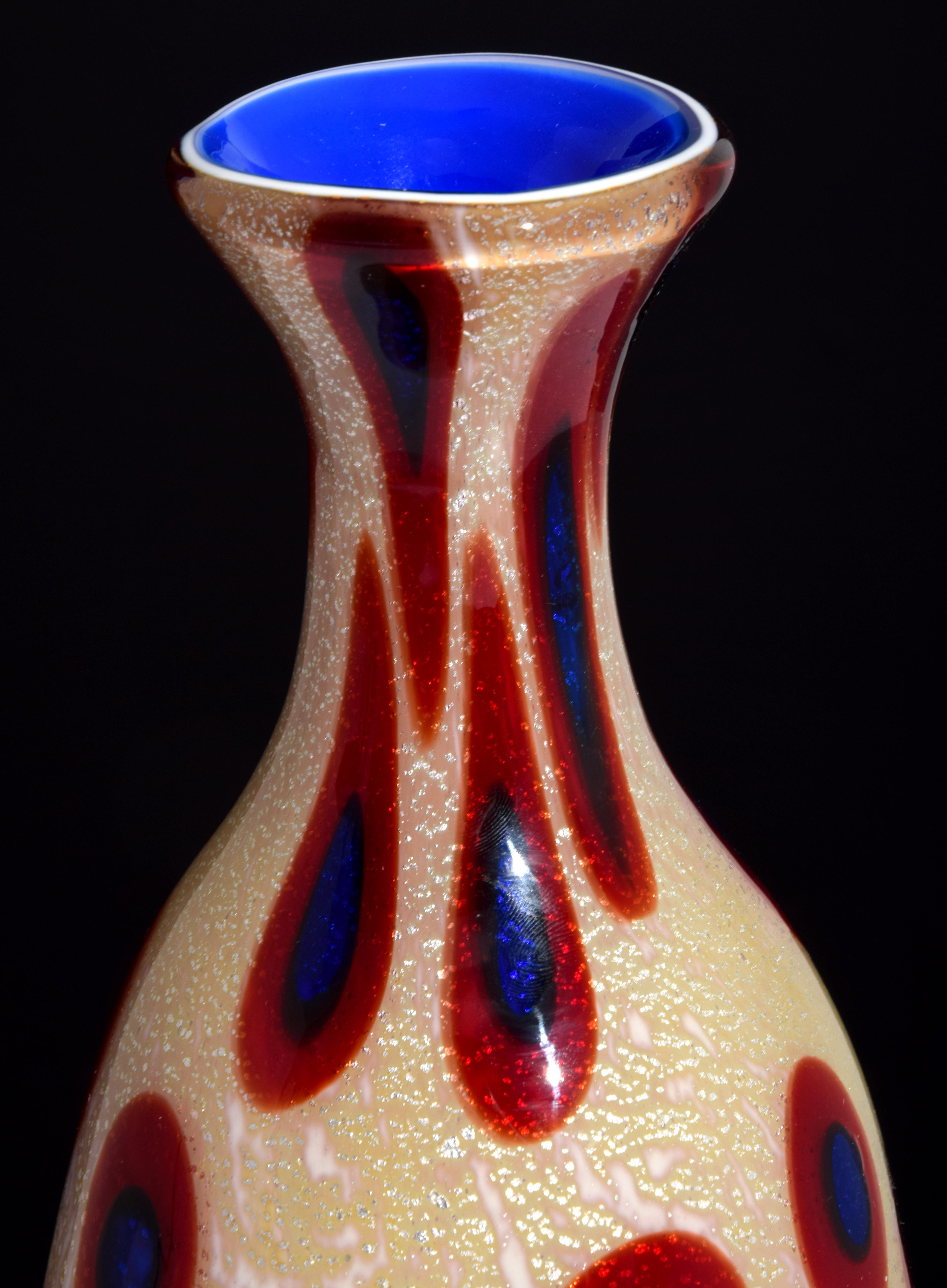 Giulio Radi “Reazione Policrome” Vase, Murano For Sale at 1stDibs