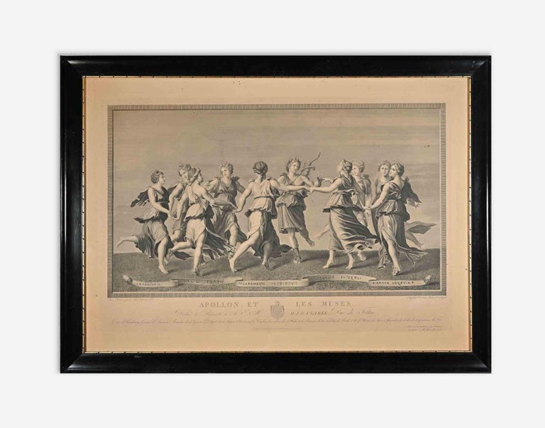 Apollo and the Muses - Etching after Giulio Romano - Early 19th Century ...