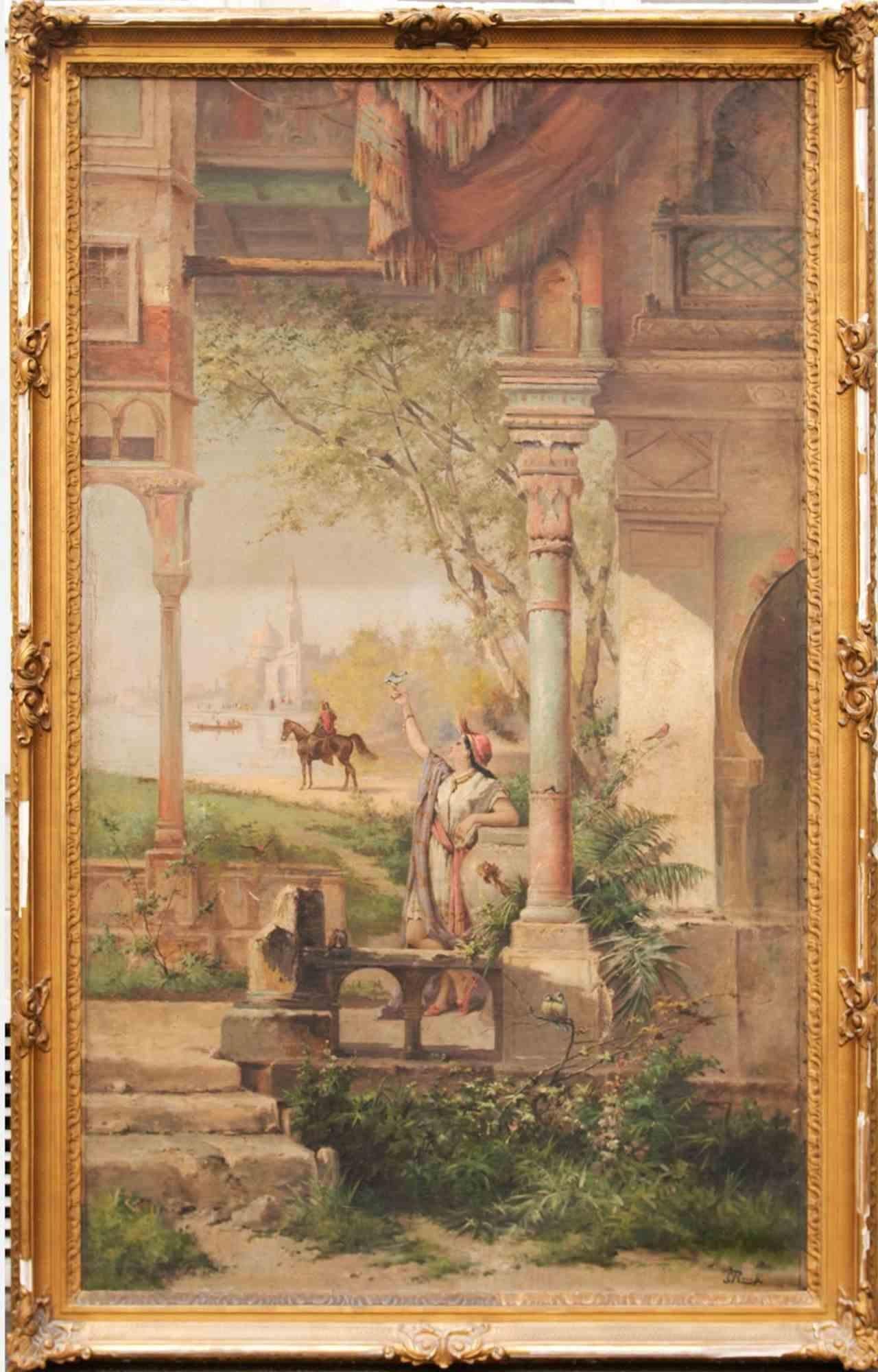 Giulio Rosati - Oriental Scene - Oil Paint by Giulio Rosati - 19th ...