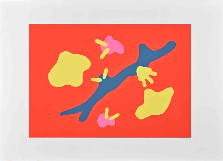 Giulio Turcato - Abstract Composition In Red - Screen Print by Giulio ...