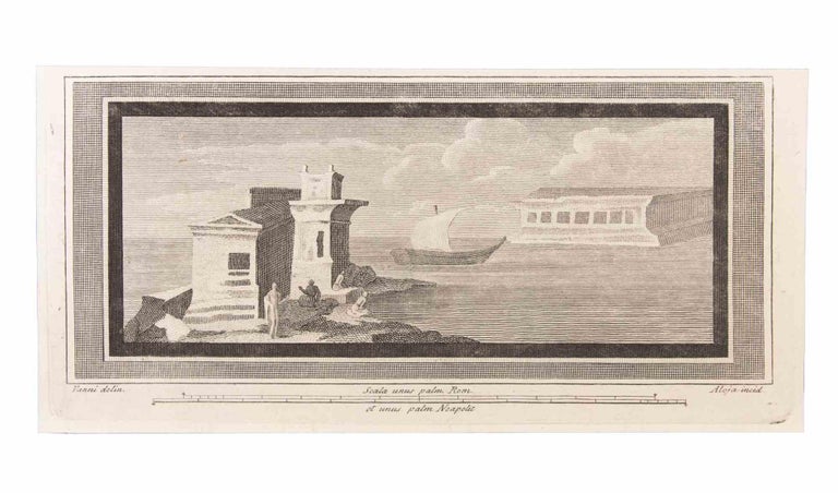 Giuseppe Aloja - Seascape - Etching by Giuseppe Aloja - 18th Century ...