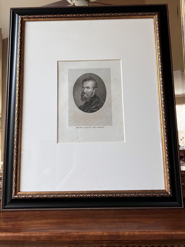 Pair of Early 19th Century Engravings of Raffael and Michelangelo For ...