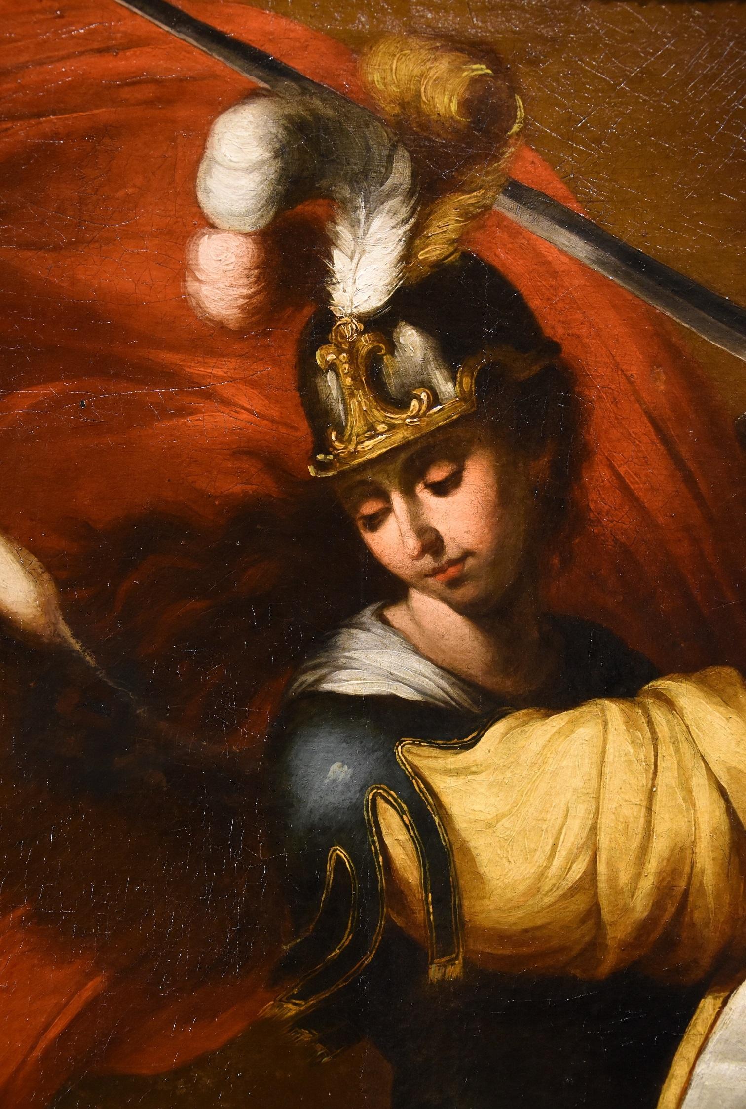 Saint Michael Archangel Marullo Paint oil on canvas 17th Century Old ...