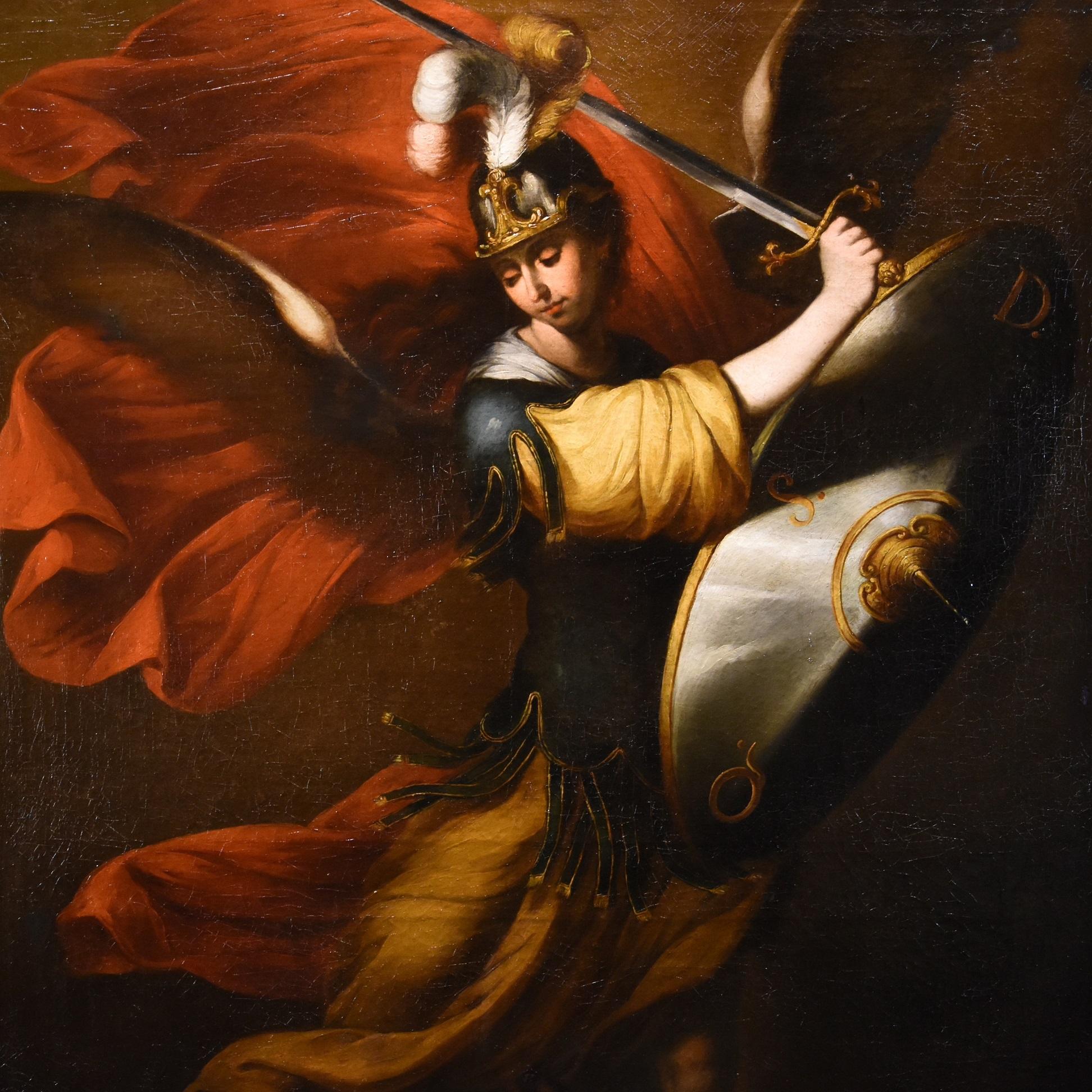Saint Michael Archangel Marullo Paint oil on canvas 17th Century Old ...